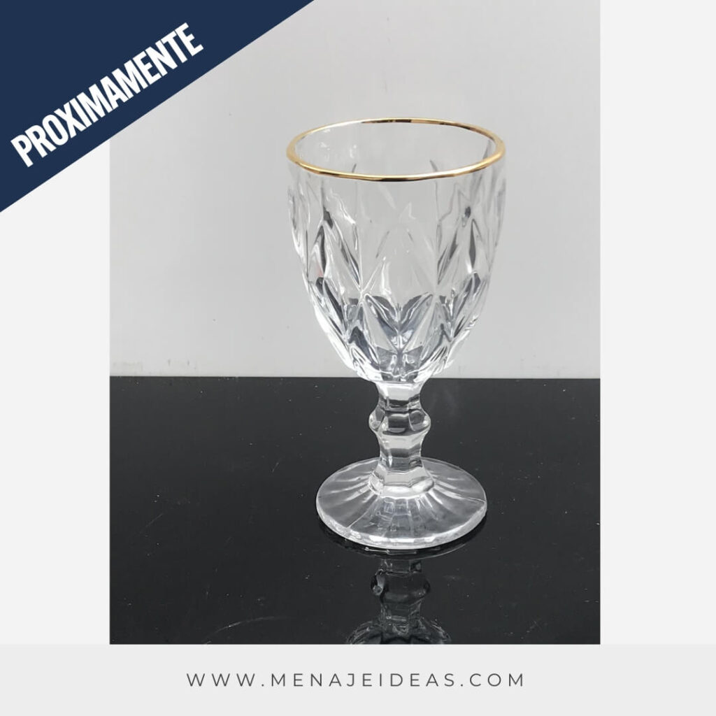 Copa labrada filo dorado - Menaje Ideas